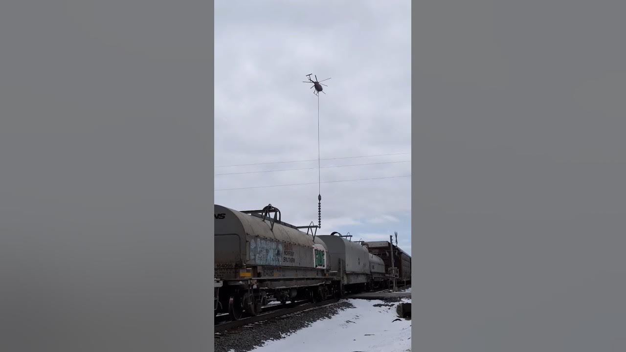Watch as this Helicopter Takes Off as NS 376 Passes and Cuts Back Trees at Faulkner Wye. # ...