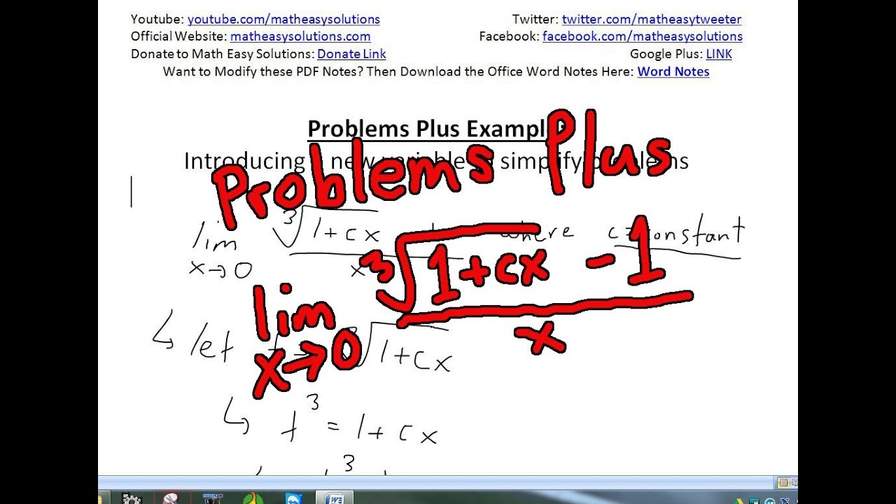 Problems Plus Example 5: Introducing A New Variable To Solve Problems