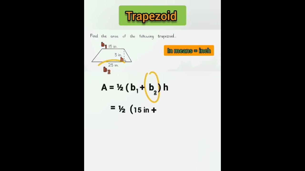 Find the area of trapezoid ( student must watch) - YouTube