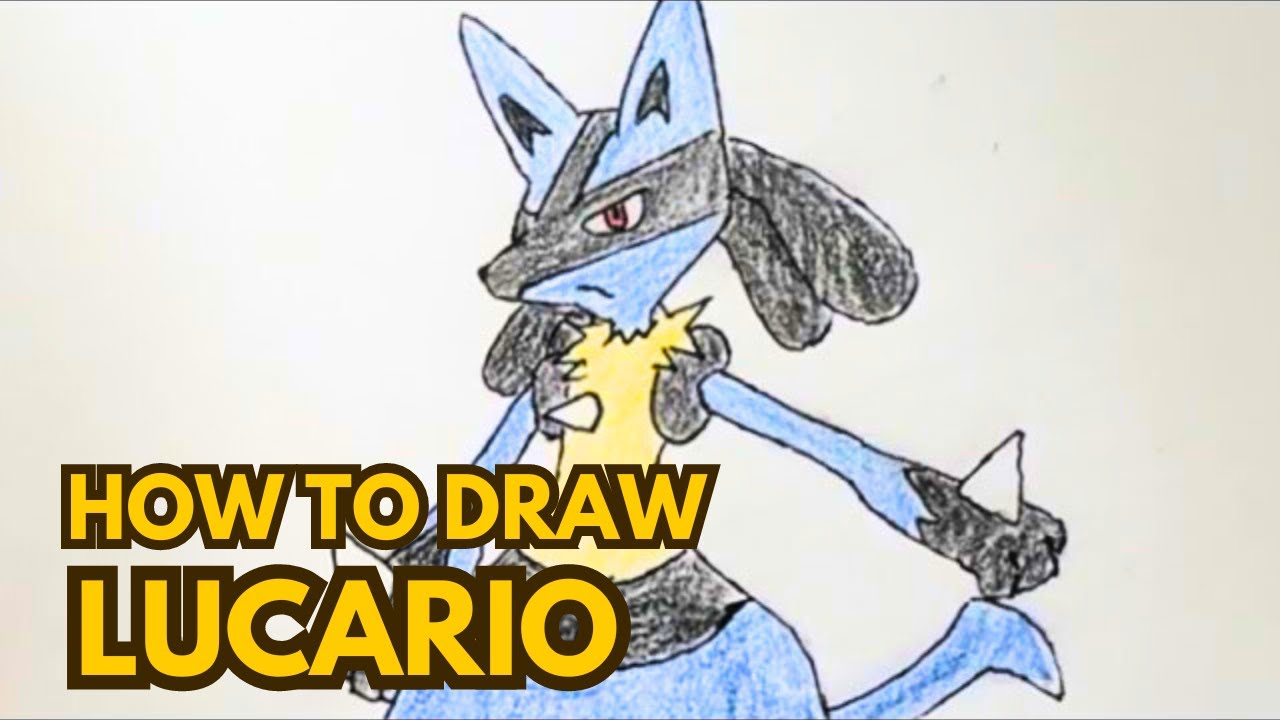 How to draw Lucario from Pokémon - YouTube