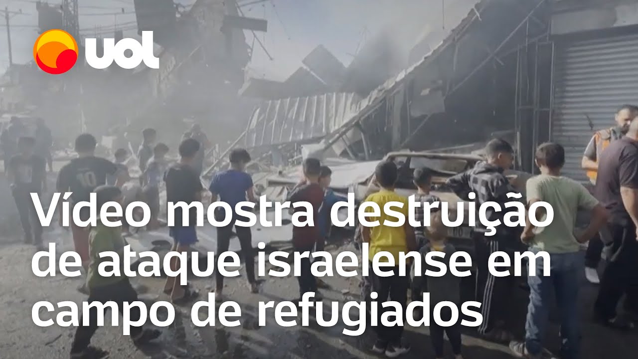 Guerra: Israel ataca campo de refugiados em Gaza e deixa rastro de ...