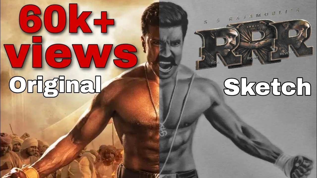 RRR Drawing I Drawing Ramcharan I RRR sketch How to draw Ramcharan I ...