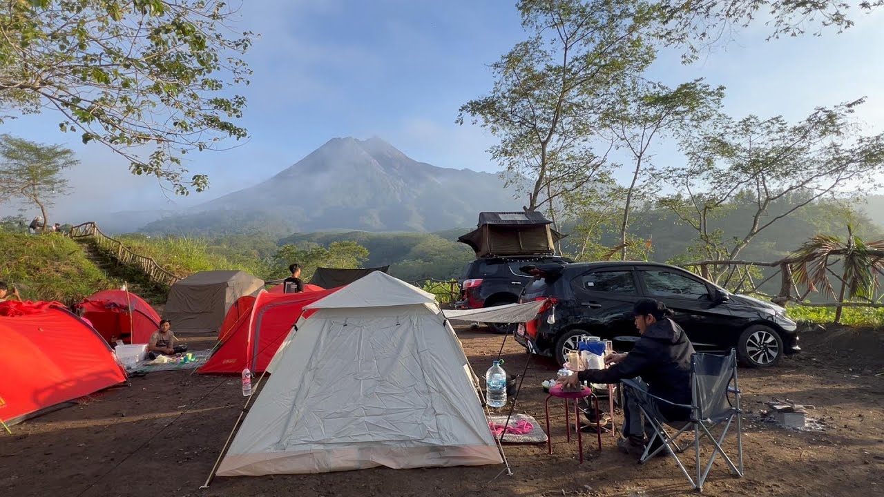 Camping di Gerbang Merapi Part 1 | Amazing View Merapi Mountain - YouTube