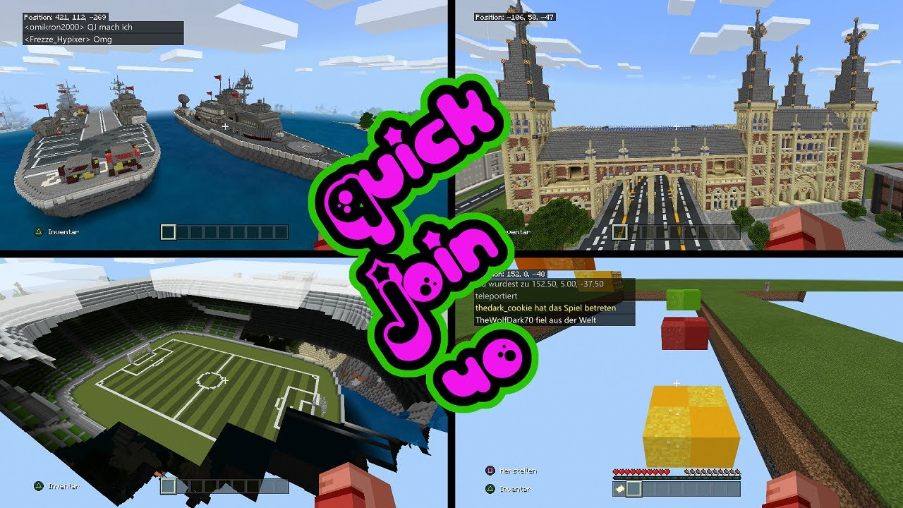 Minecraft PS4 - Quick Join 40 🧐 - YouTube
