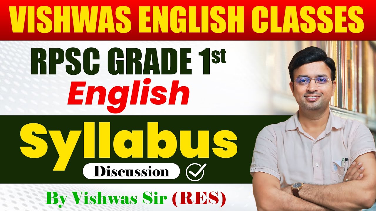 "Grade 1st English Syllabus Discussion By Vishwas Sir (RES) - YouTube