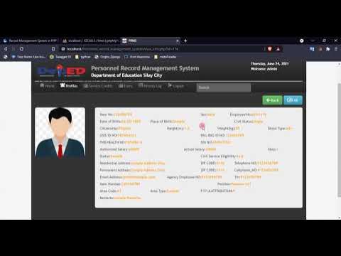 Records Management System in PHP DEMO - YouTube