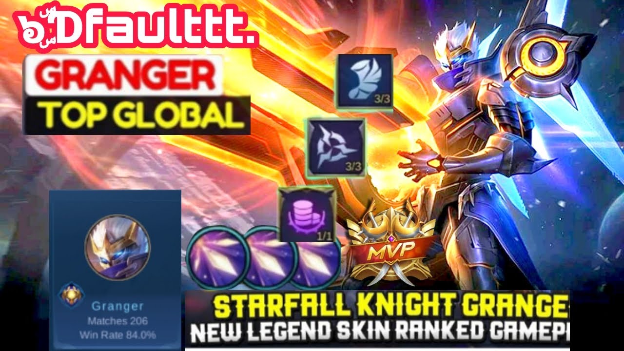 Starfall Knight Granger new skin legend ranked ™[Granger gameplay]™ Top ...