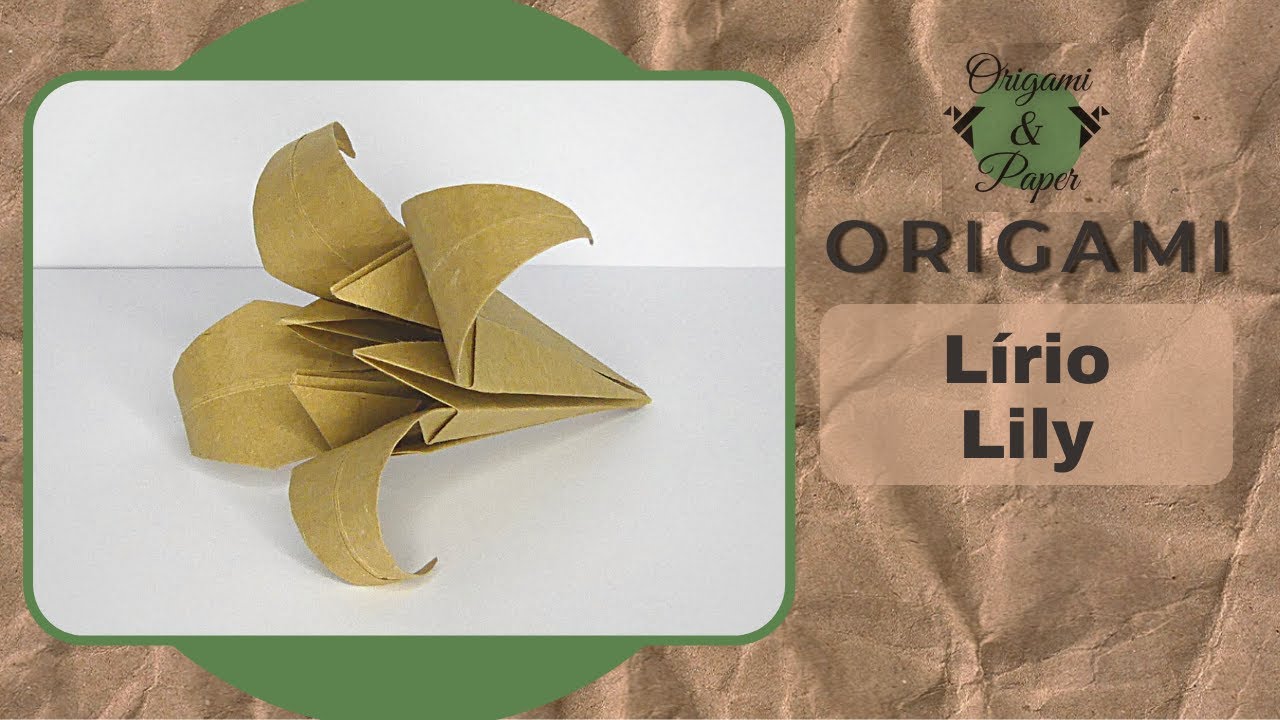 Origami: como fazer um lírio de papel \ how to make a paper lily - YouTube