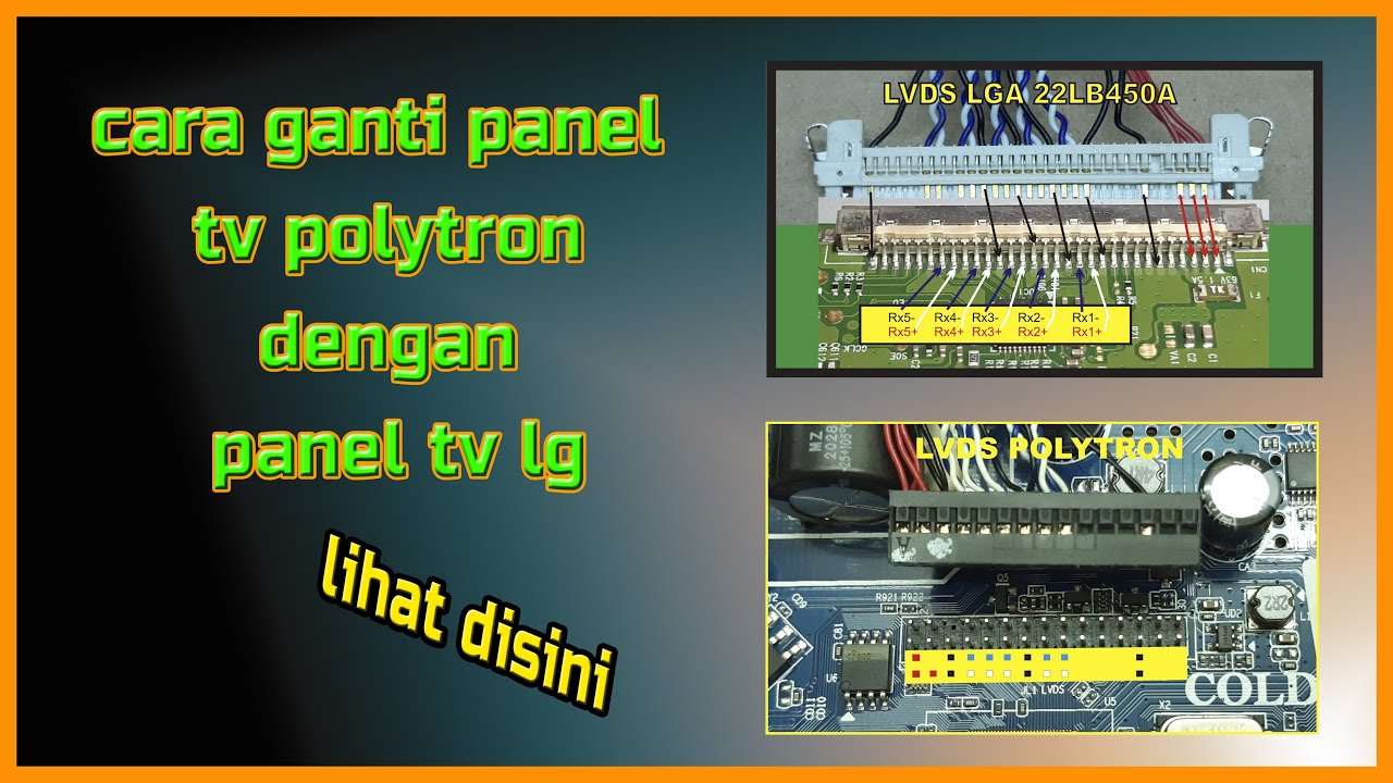 Cara ganti layar panel polytron 22 dengan layar panel LG 22 - YouTube