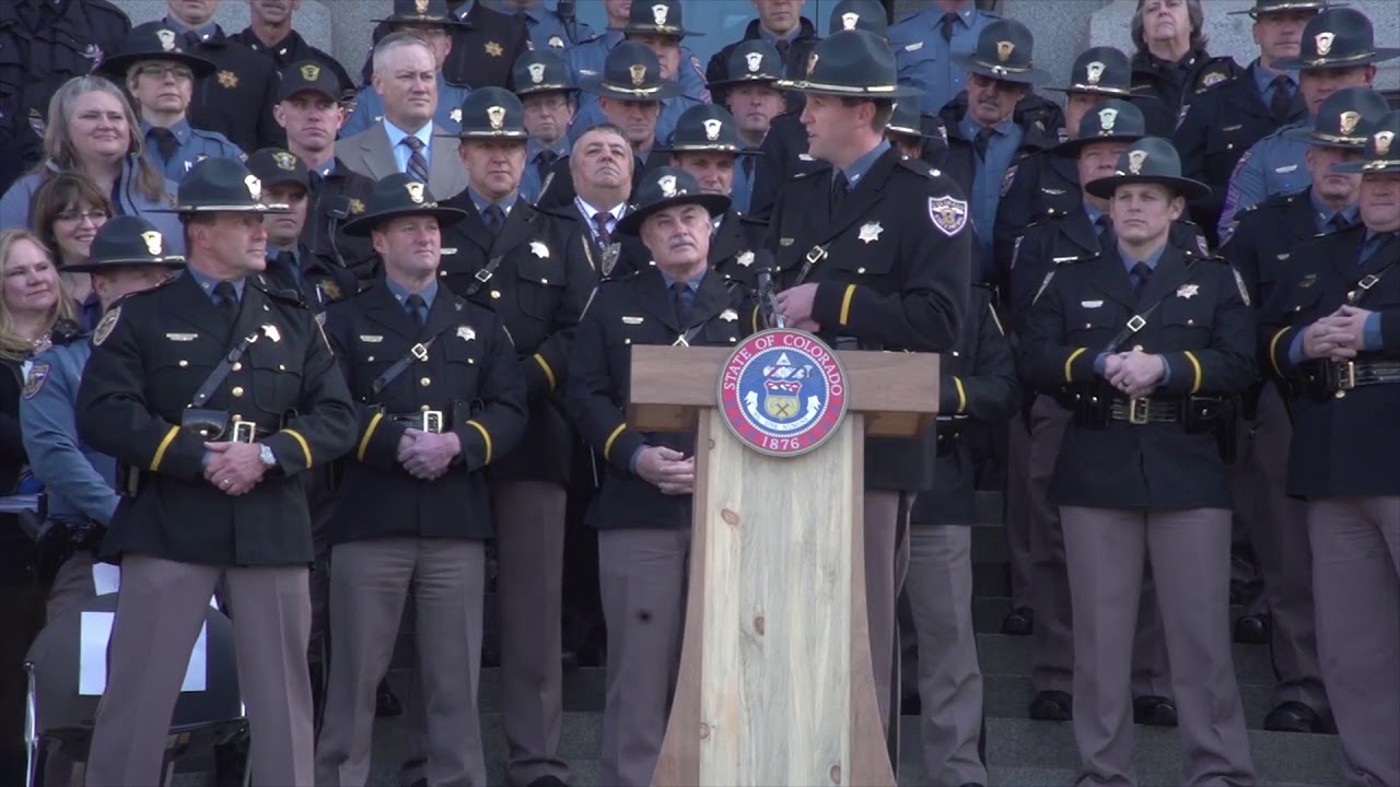 Colorado State Patrol Chief Matthew Packard Acceptance Speech - YouTube