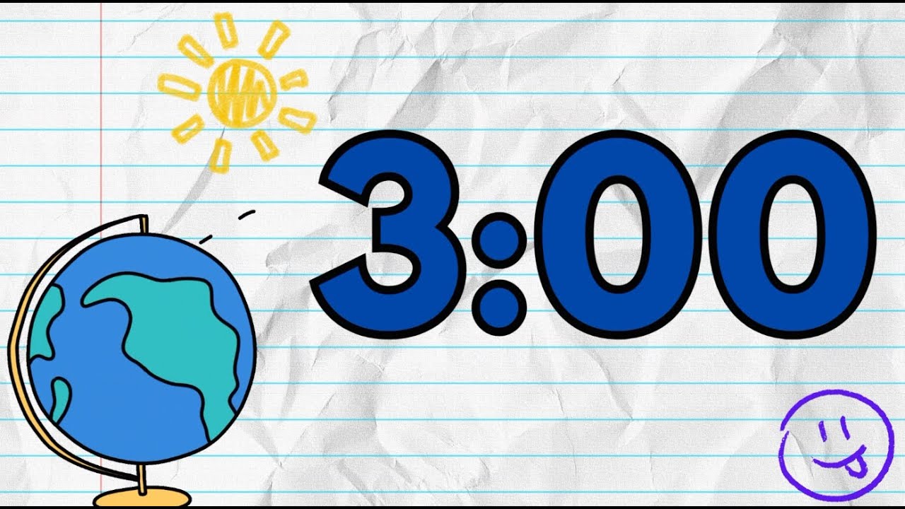3 Minute Lofi Classroom Timer with Chime 📓๋࣭ ⭑ - YouTube