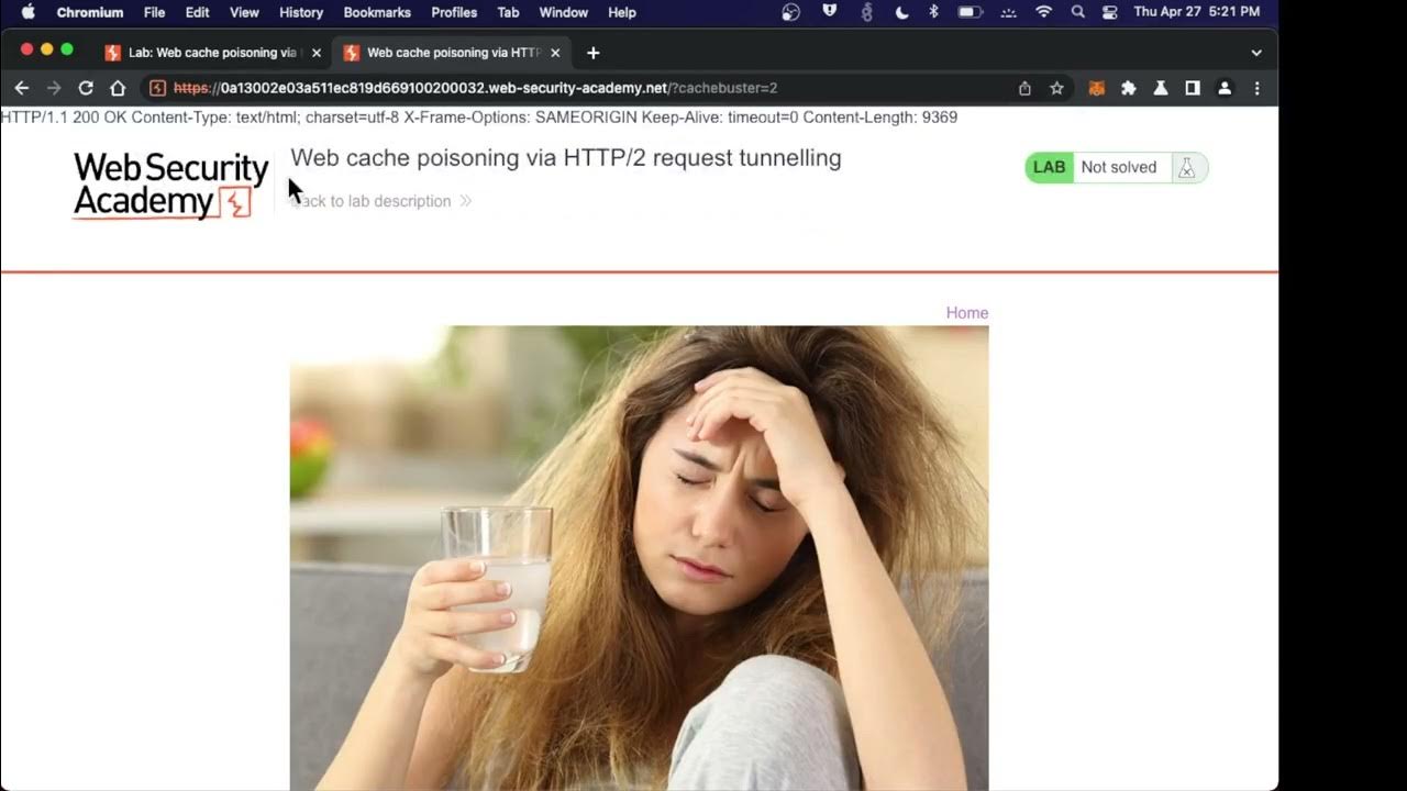 Web cache poisoning via HTTP:2 request tunnelling - YouTube