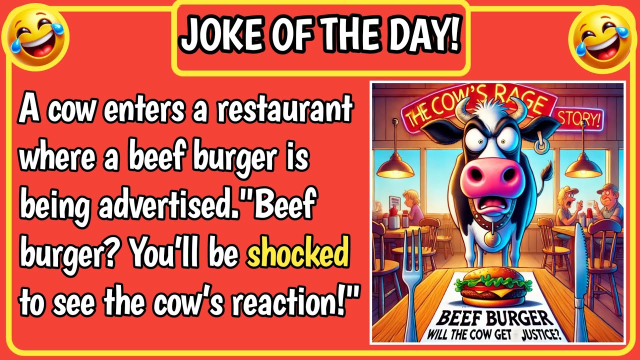 🤣 BEST JOKE OF THE DAY!The Cow’s Reaction to a Beef Burger Will Shock ...