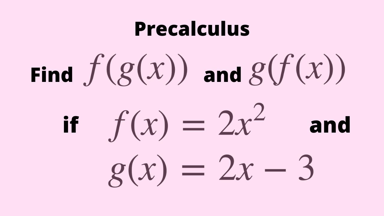 Precalculus: Evaluating Composite Functions - YouTube