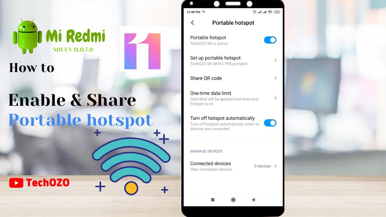 How to create and share Redmi Mobile Portable Hotspot Easy settings ...