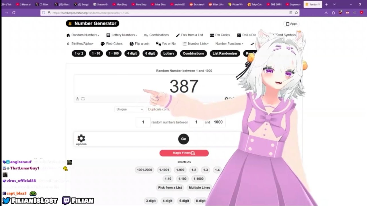 Filian playing Death Roll with chat - YouTube