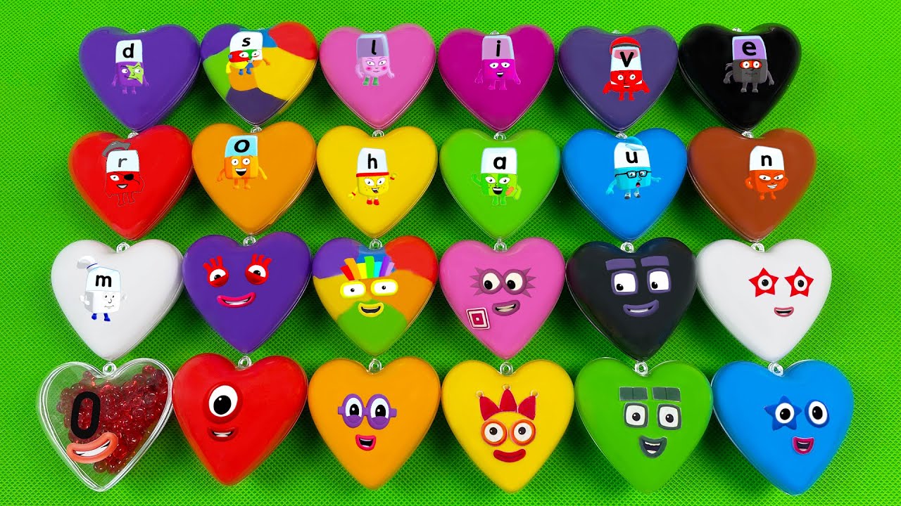 Numberblocks - Looking CLAY with Mini Heart Coloring! Satisfying Video ...
