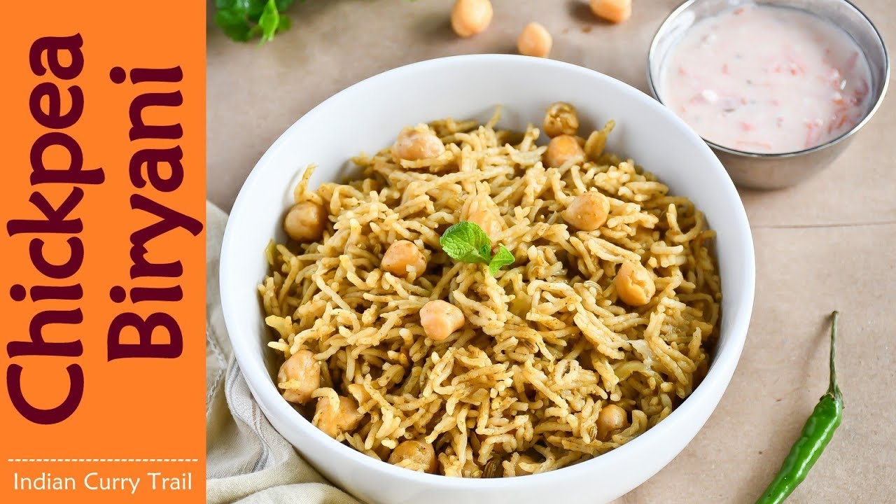Chickpea Biryani | Chole Biryani | Channa Biryani | Pressure cooker ...