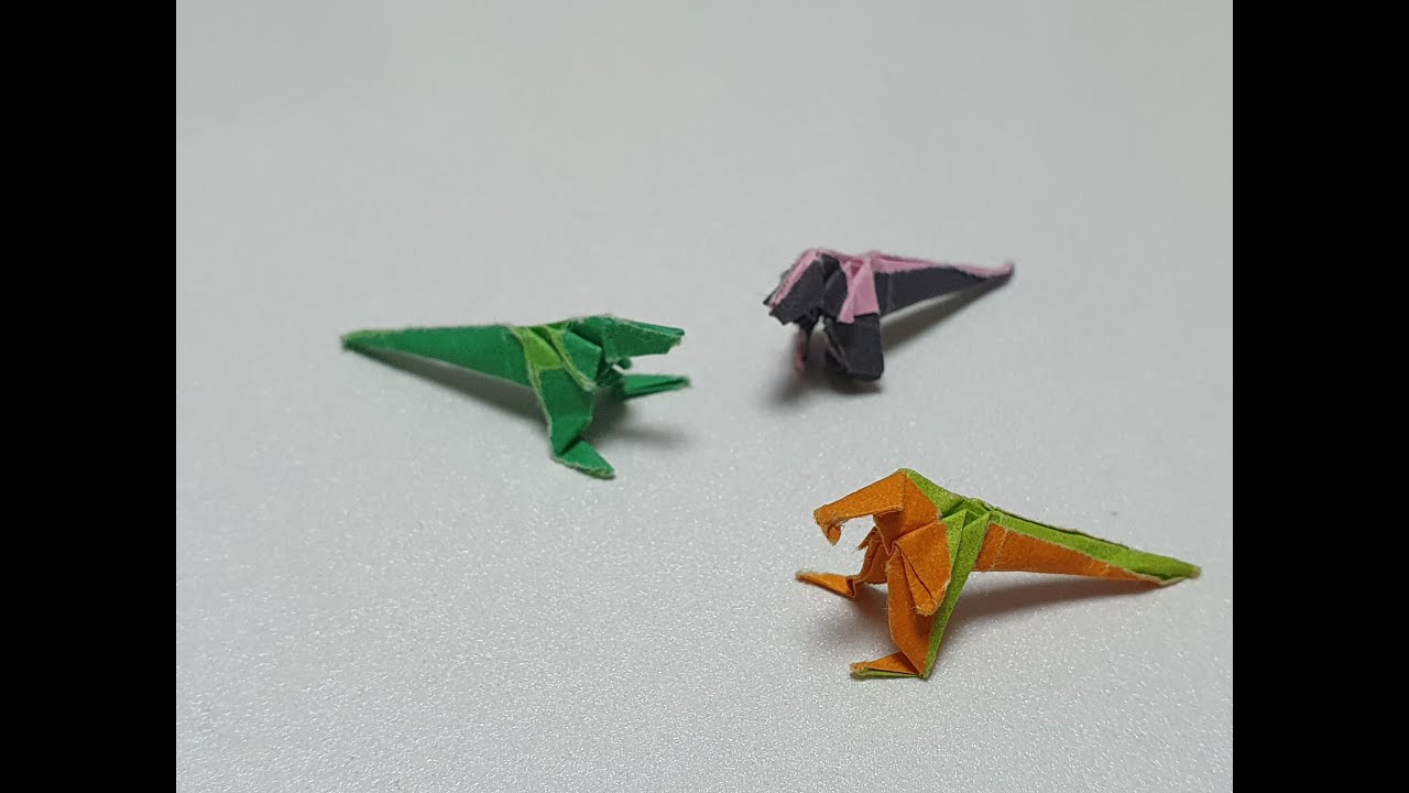 [종이접기]벨로키라톱스/랩터/origami-raptor - YouTube