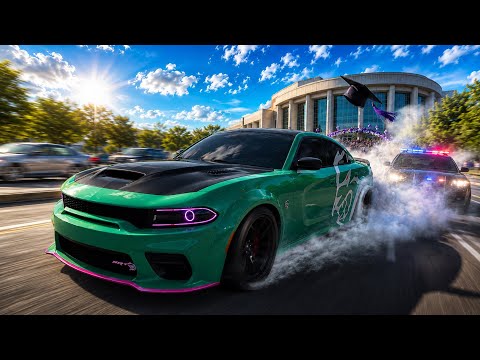 LATE TO GRADUATION IN MY 700 HP HELLCAT (POV)