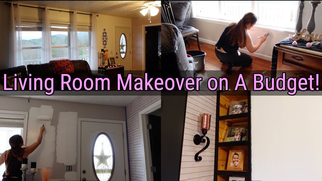 EXTREME LIVING ROOM MAKOVER ON A BUDGET| RUSTIC GLAM | SMALL HOME ...