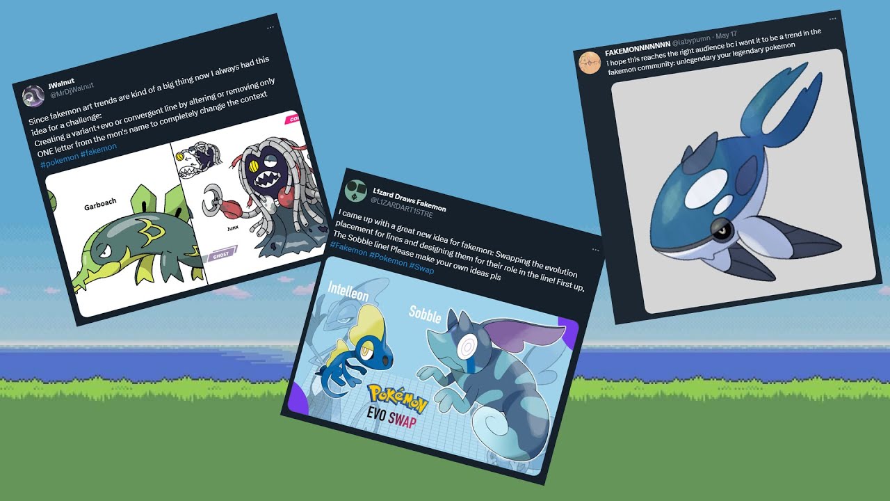 Designing Fakemon for Twitter Art Challenges! - YouTube