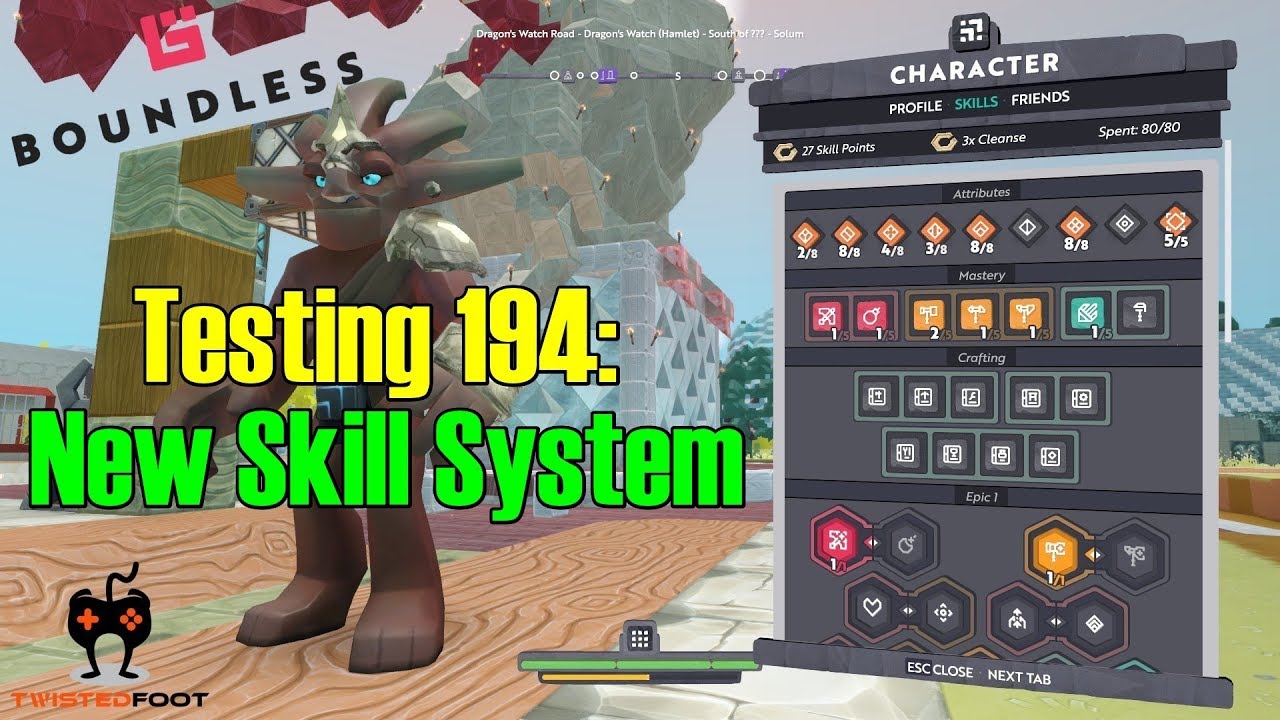 Testing 194 - New Skill System | Boundless Let's Play Gameplay PC - YouTube