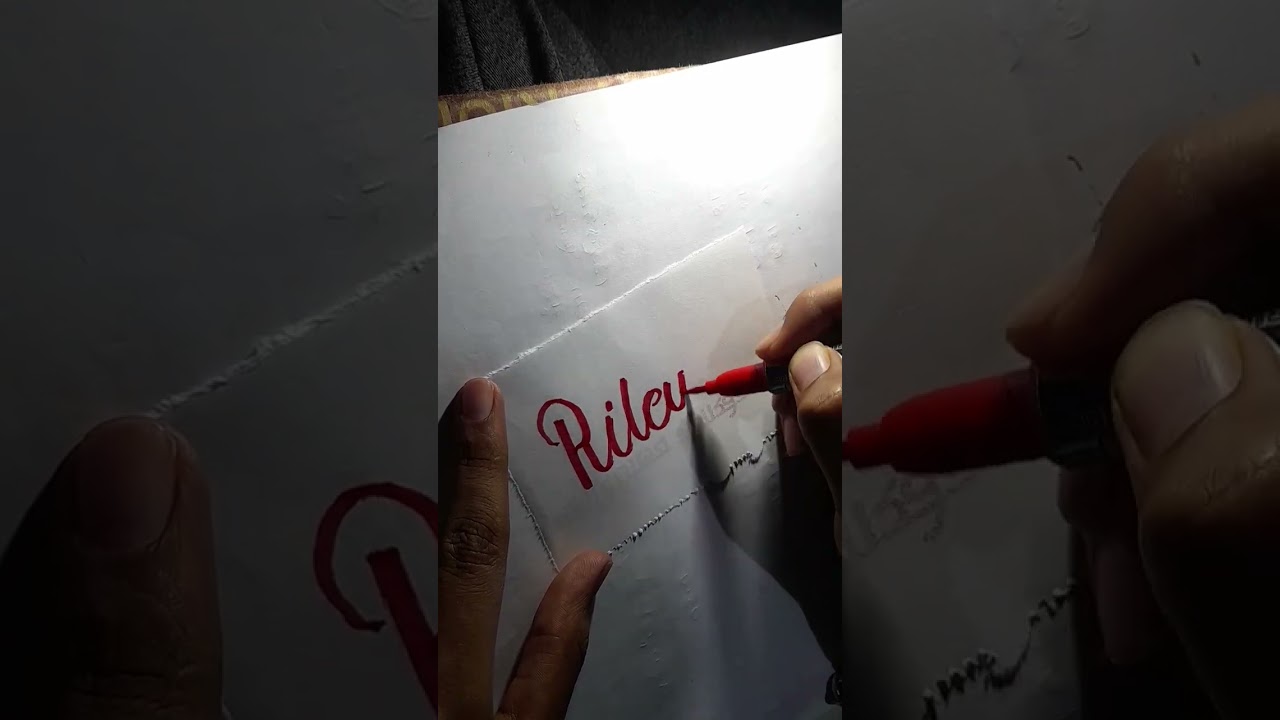 Riley name in calligraphy style #shorts #calligraphy #youtube #art # ...