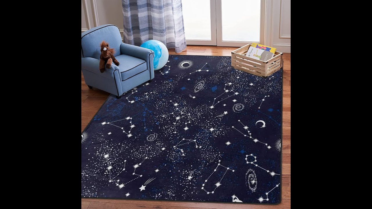 Star Sky Area Rug, Space Galaxy Rug, Constellation Rugs for Living Room ...
