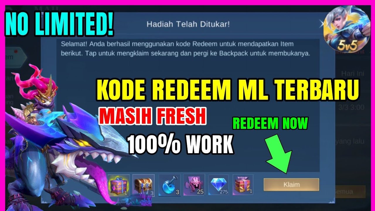 New Code Redeem Mobile Legends Today 17 March 2025| kode Redem ml today ...