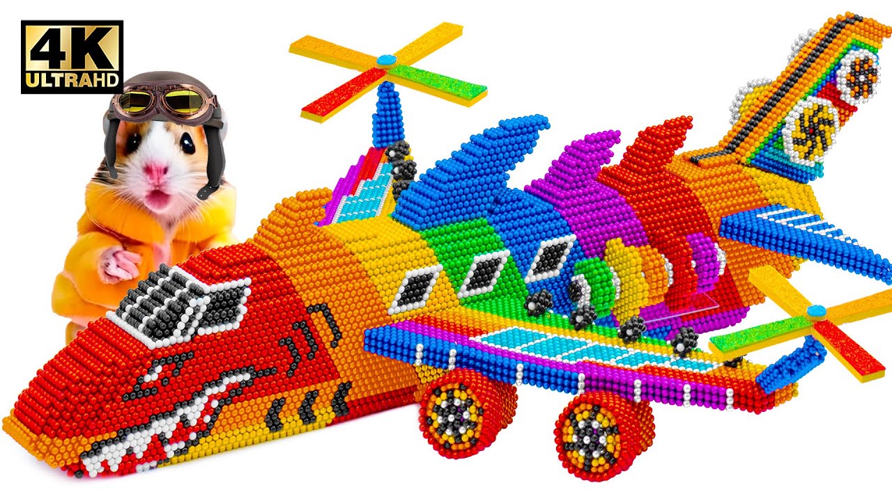 DIY How To Make The Coolest Shark Airplane Ever From Magnetic Balls ...