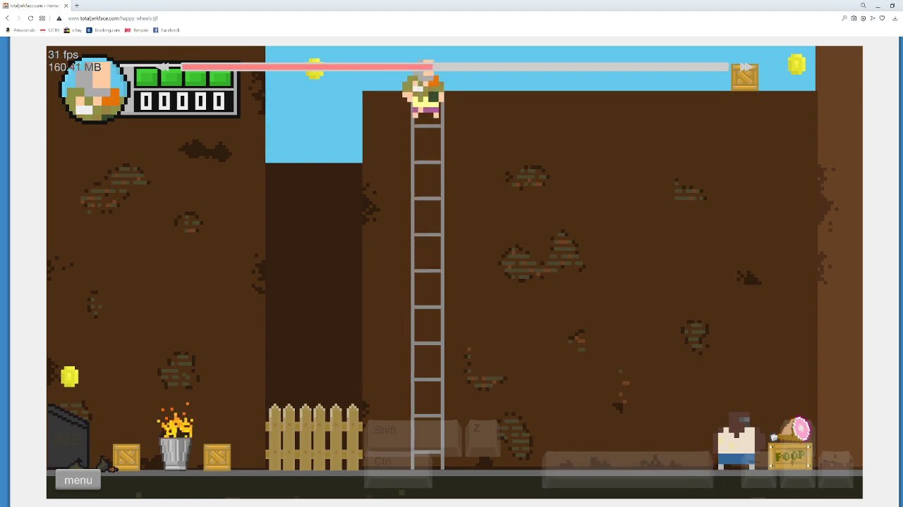 Happy Wheels Speedrun 1. Starving Hobo in 00:00:27,73 - YouTube