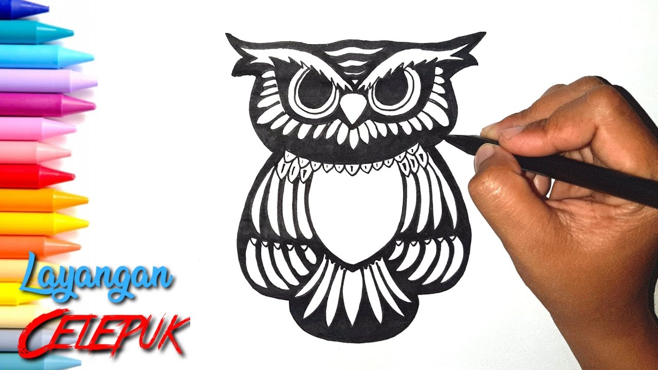 Cara menggambar layangan celepuk - YouTube