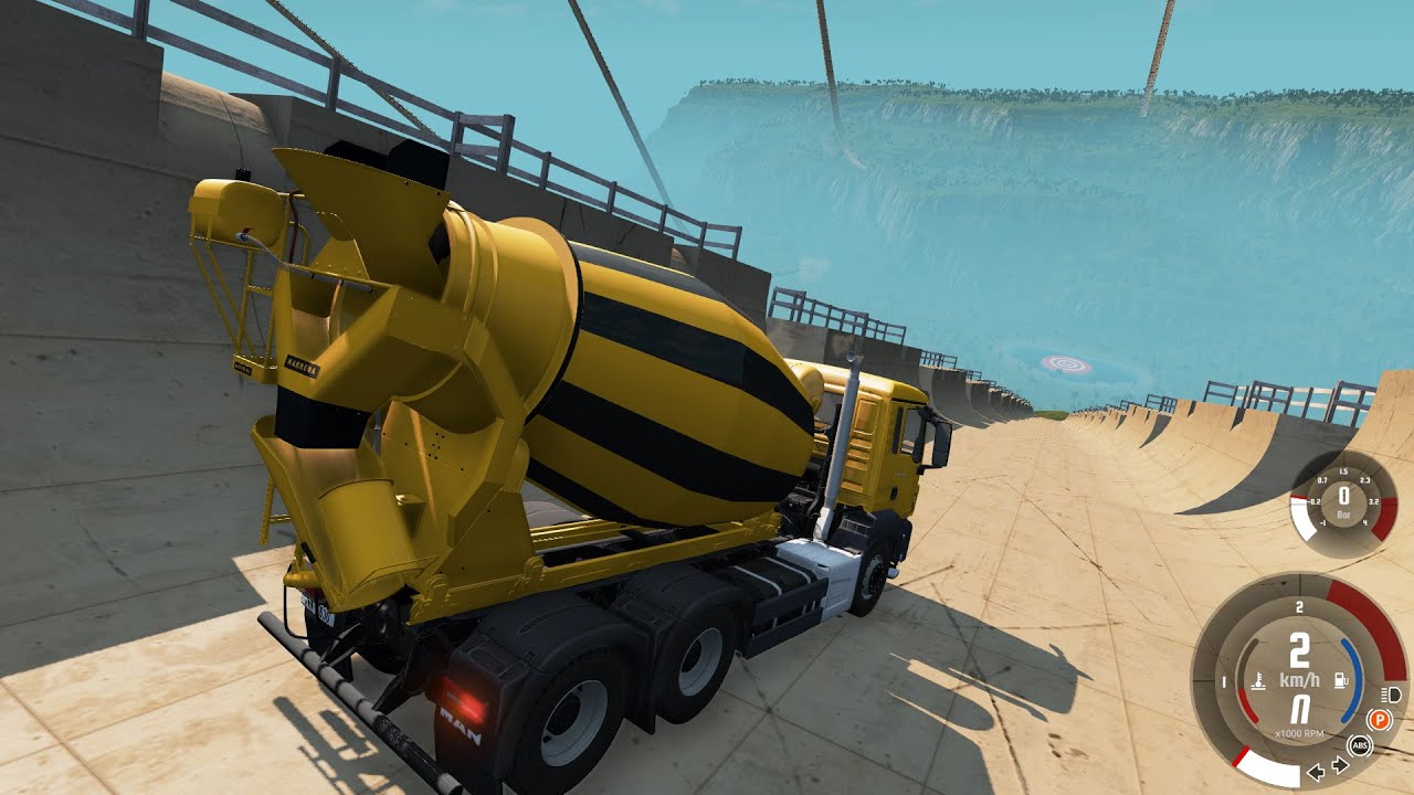 TRUCK AND MEGA RAMP MAP #1 😎 BeamNG.drive, Crash Big Car LEAP OF DEATH ...