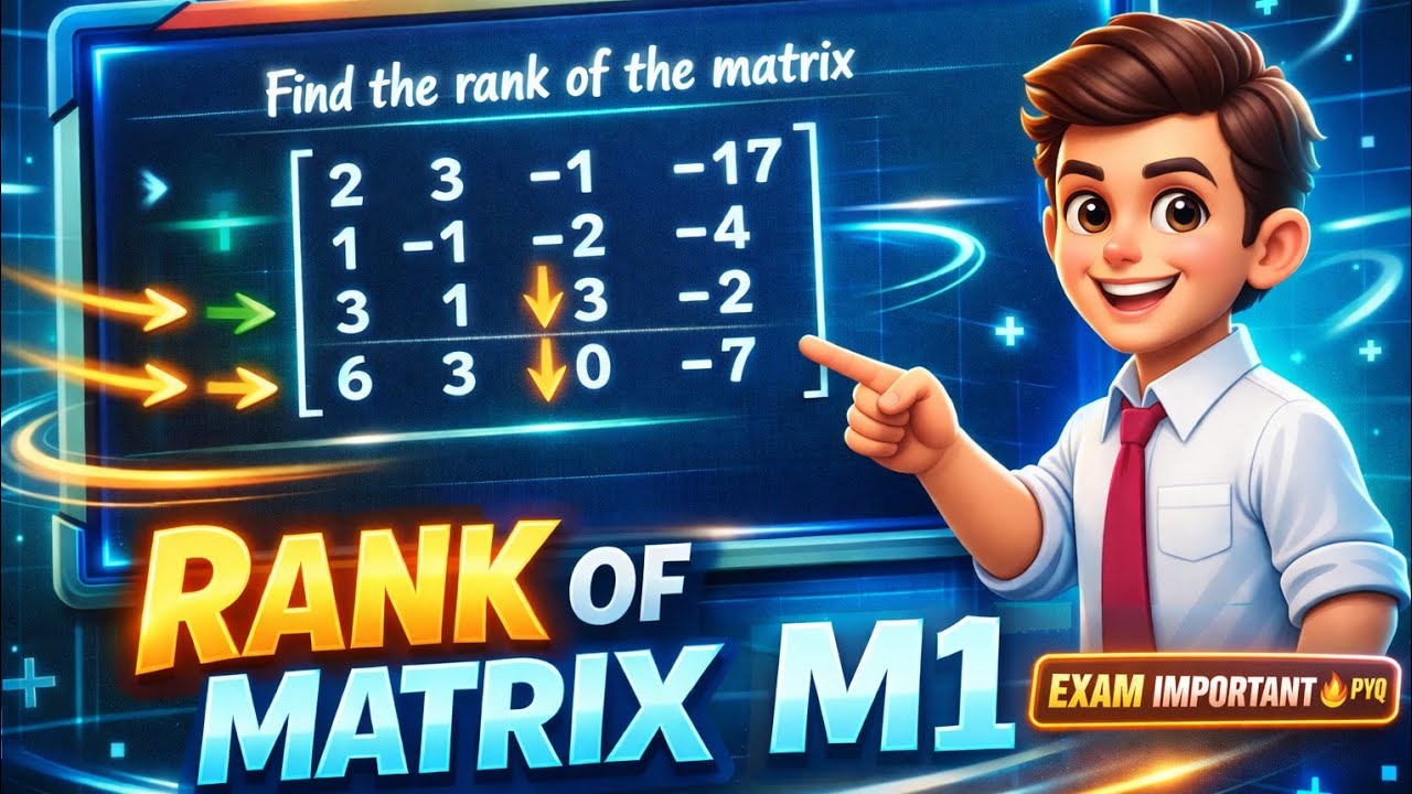 Find the Rank of a Matrix | Solved Example | Engineering Mathematics-1 ...
