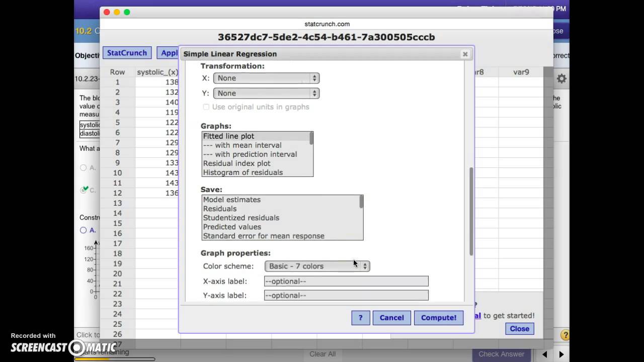 MyStatLab Example Correlation & Regression - YouTube