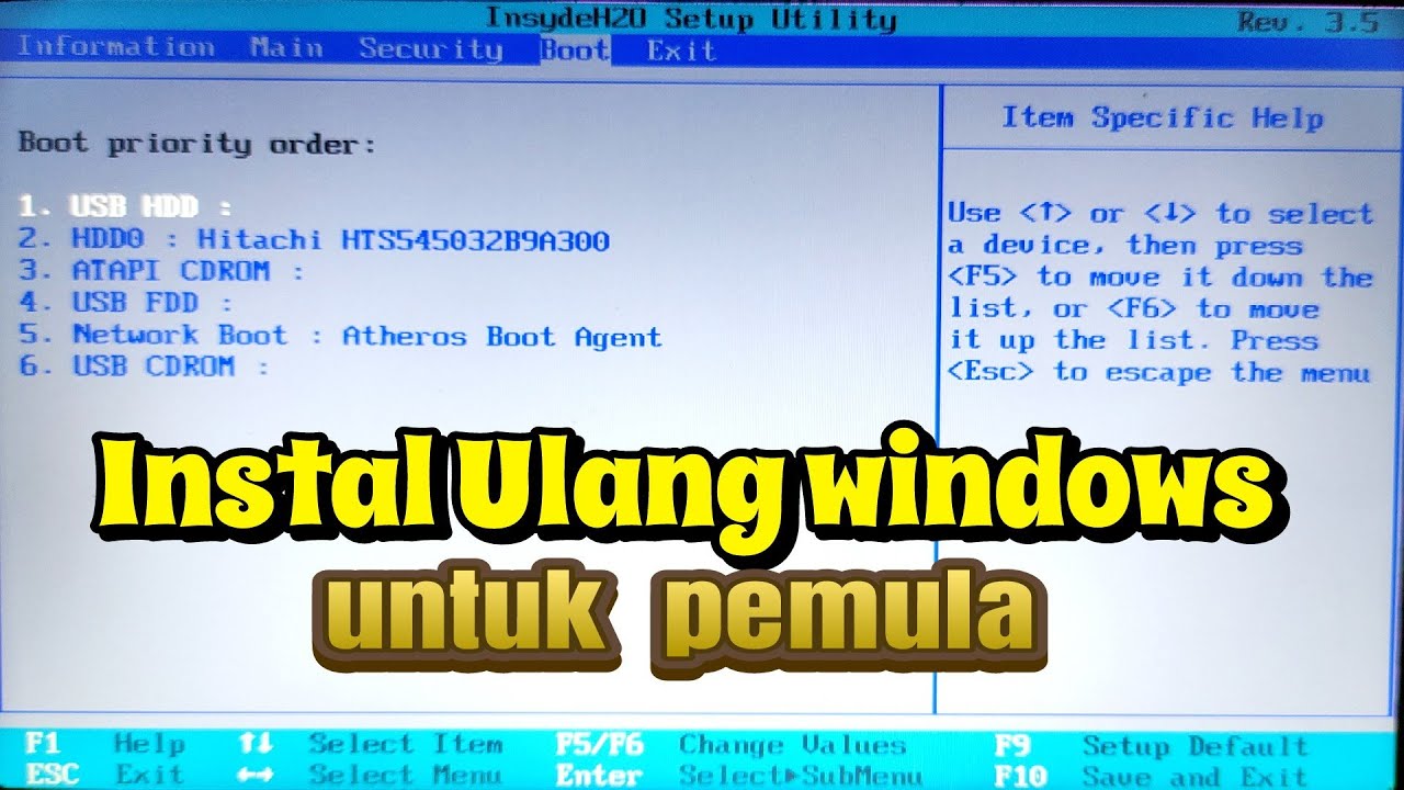 Cara instal ulang windows untuk pemula - YouTube