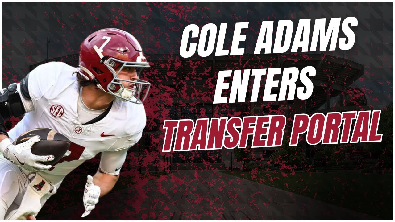 Cole Adams Enters Transfer Portal | Another Alabama WR Departure ...