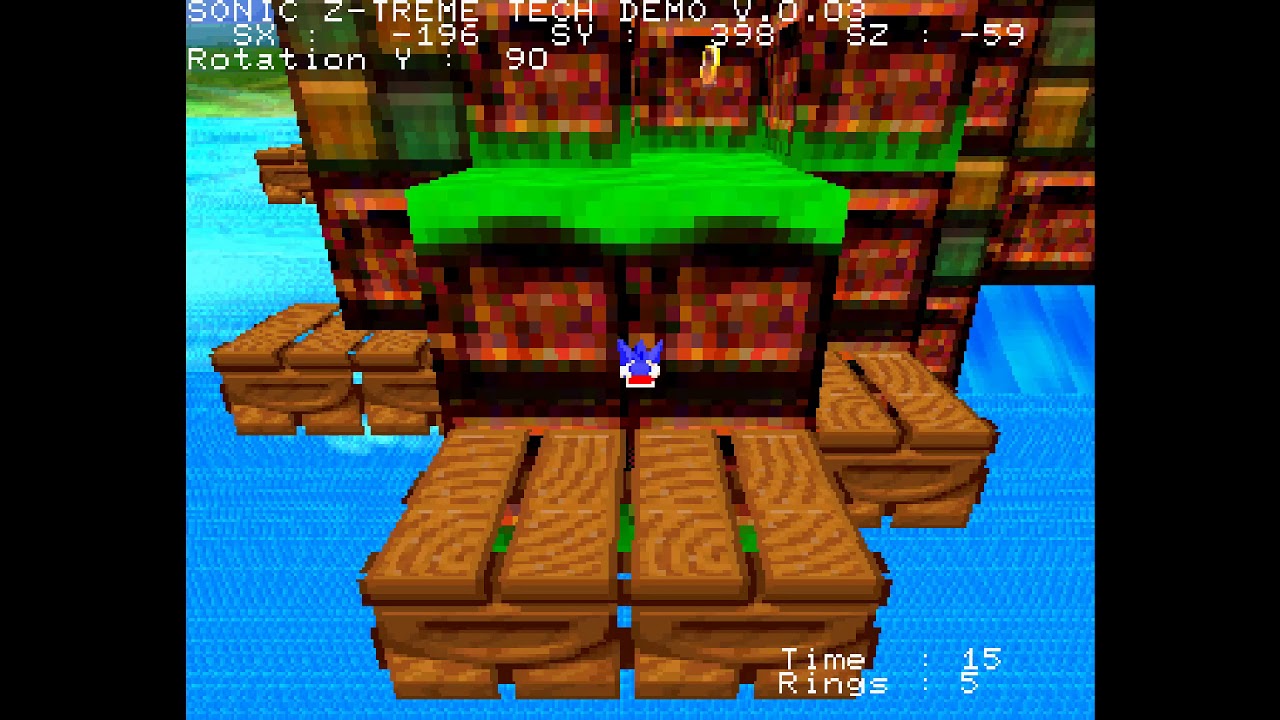 (Sega Saturn homebrew) Sonic Z-Treme (2017-09-14) - YouTube