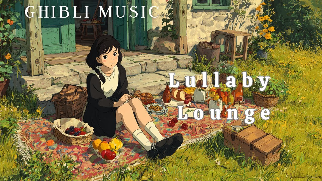 🎵 Ghibli Studio Cottagecore | Soft Piano & Garden Picnic Relaxation ...