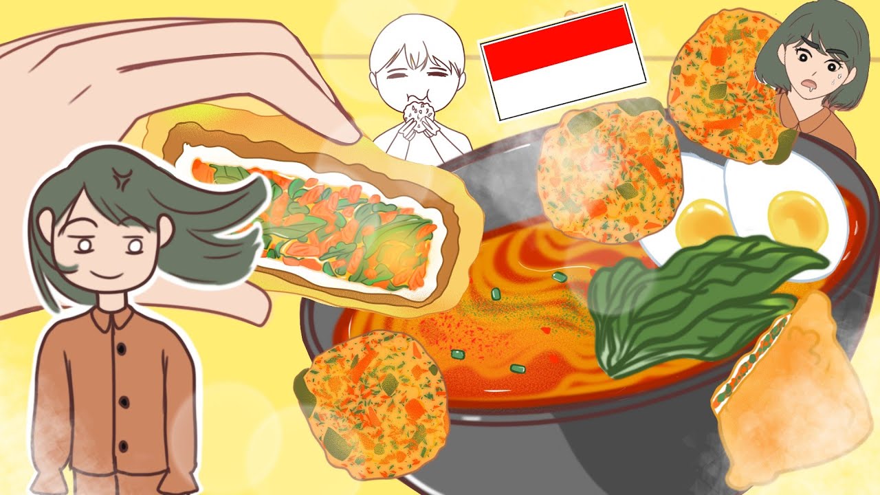 ANIMATION MUKBANG | MAKANAN SAAT HUJAN(MI PEDAS, BAKWAN SAYUR, TAHU ISI ...
