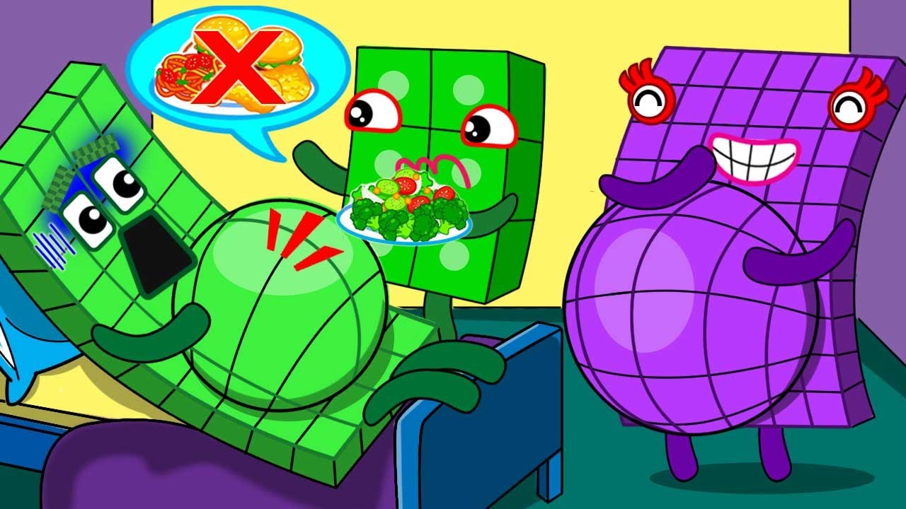 Numberblocks 40's Tummy l Numberblocks fanmade coloring story - YouTube