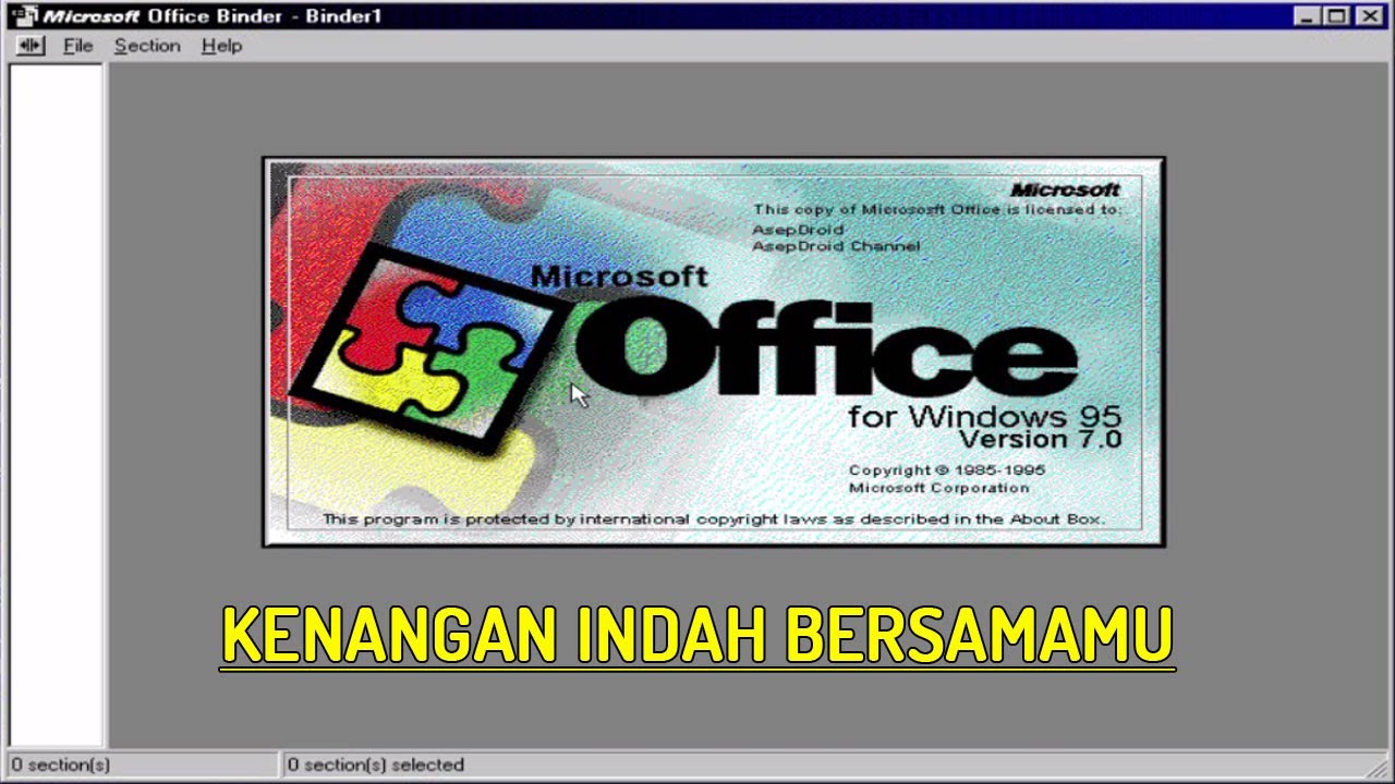 Nostalgia Tampilan Ms Office 95 (Office Jaman Old 1995) - YouTube