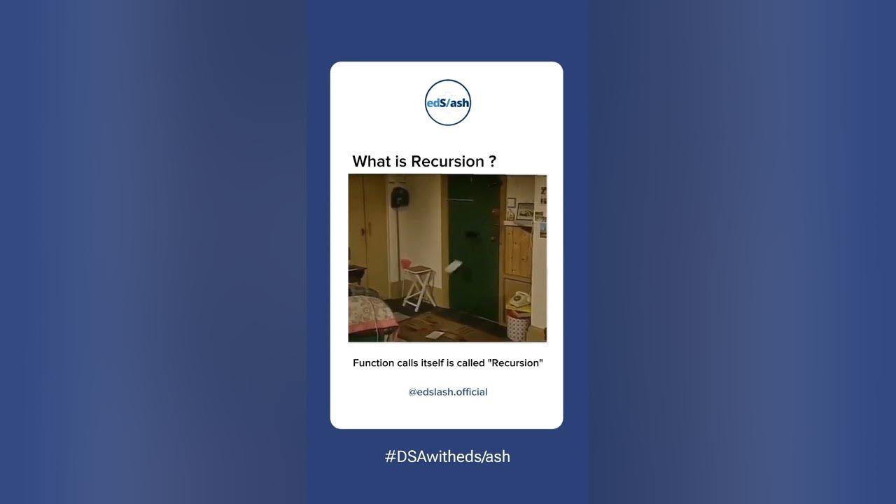 Recursion In Programming Java Python Dsawithedslash Cpp Dsa Short Youtube