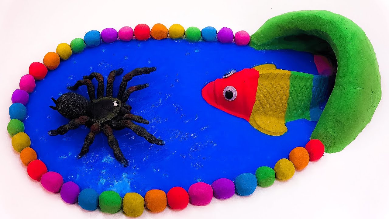 Satisfying Video l Making Fish & Slime Pool with Kinetic Sand | Cake ...