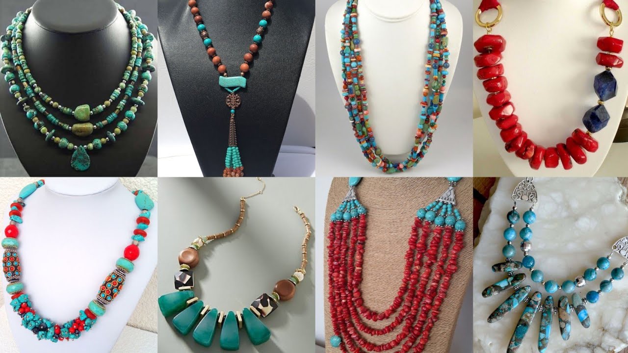Turquoise & Red Jasper Necklaces: 😍 A Fiery & Serene Fusion of Nature’s ...