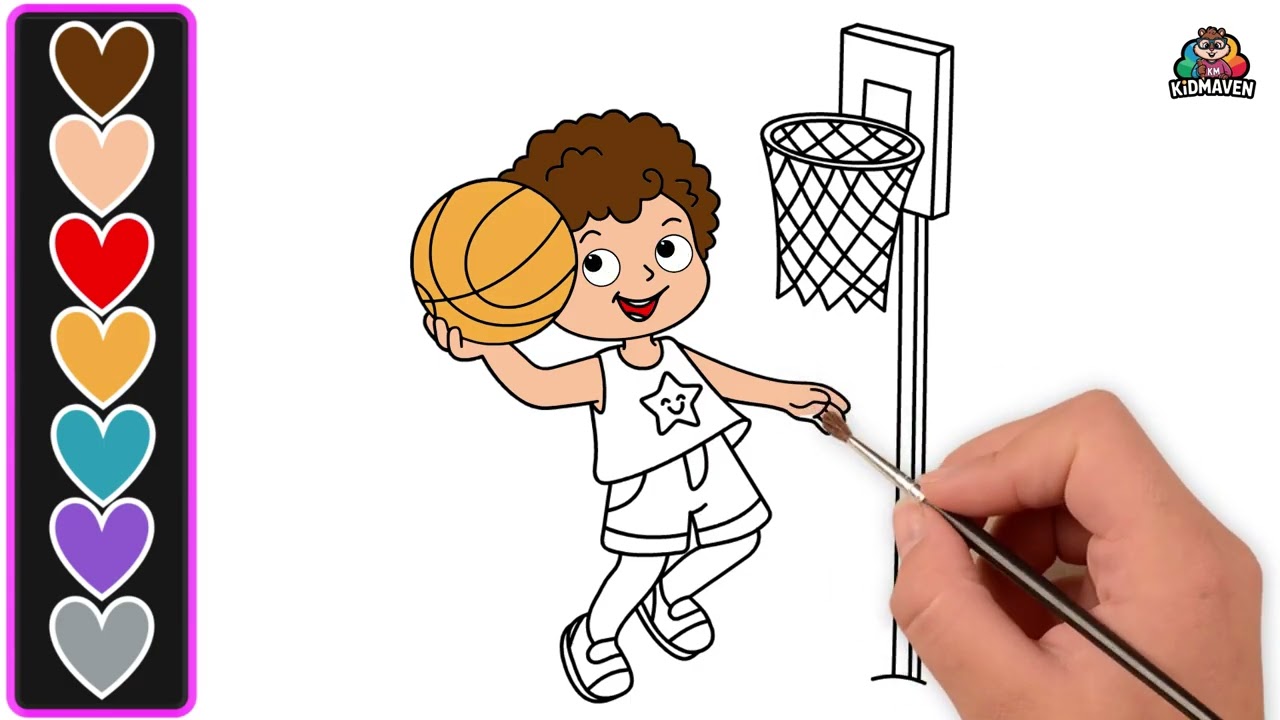 How To Draw A Basketball Dunk