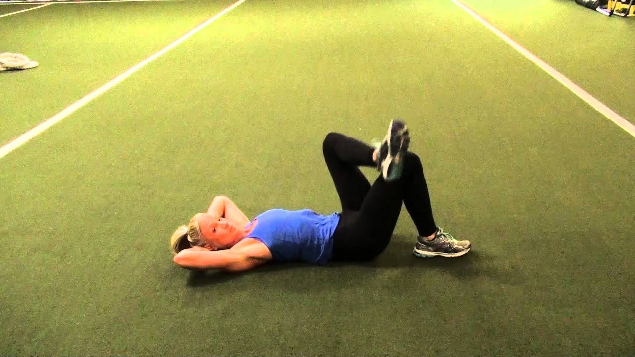 1407 Single Leg Reverse Crunch - YouTube
