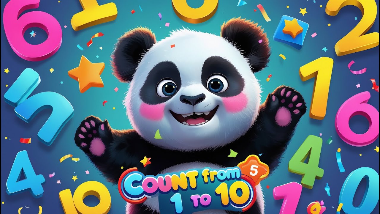🎵 Count from 1 to 10 with Panda! 🐼 | Fun Educational Song for Kids ...