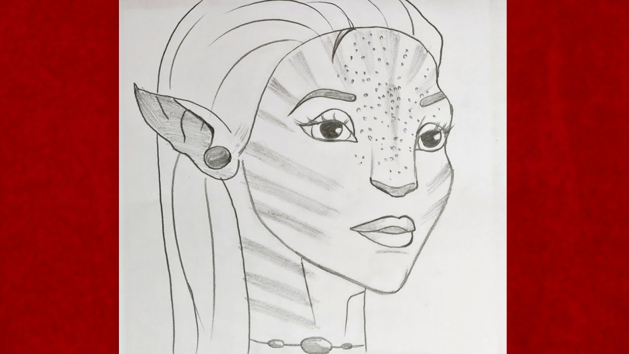 How To Draw Neytiri From Avatar Step By Step How To Draw Neytiri Easy Drawing Avatar